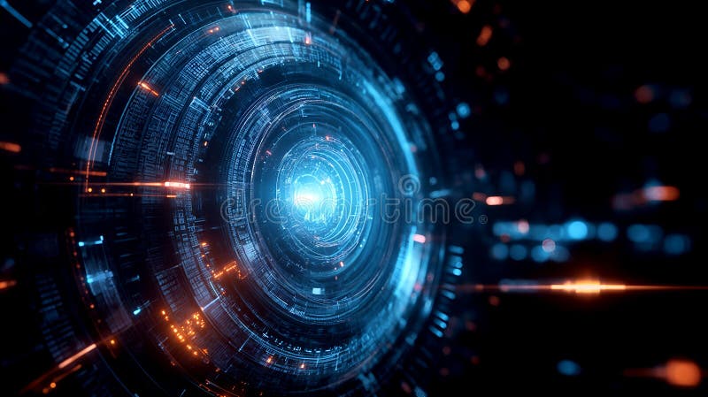 Dynamic Light Motion Technology Background. AI Generative Stock ...