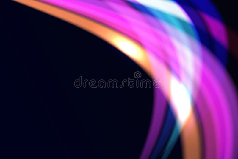 Cyberpunk Light Trails Effect, Neon Streaks, Vector Illustration Stock ...