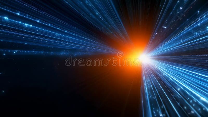 Dynamic Light Particles Creating a Radiant Energy Spectrum Stock ...