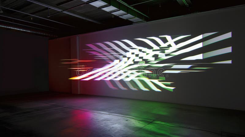 Dynamic Light Patterns in Modern Art Installation Stock Photo - Image ...