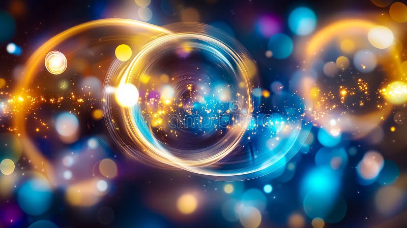 Dynamic Light Patterns Symbolize Quantum Computing, Merging Technology ...