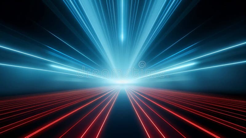 Dynamic Light Rays in a Futuristic Neon Environment Stock Video - Video ...