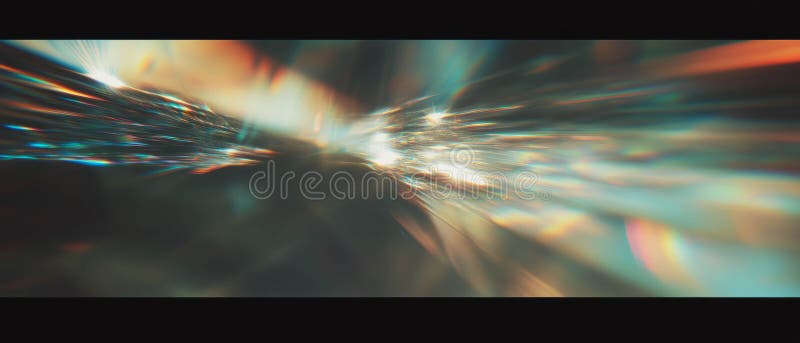 Dynamic Light Rays Refracting and Reflecting in Vibrant Colors Creating ...