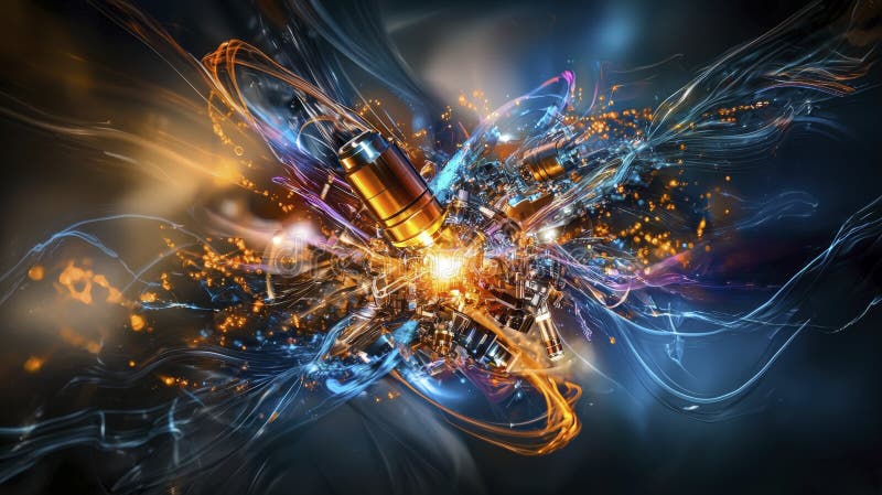 Dynamic Light Refraction through Multiple Elements Abstract Space ...