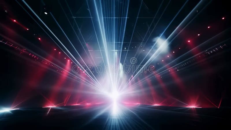 Dynamic Light Show with Colorful Laser Beams and Effects Stock Video ...