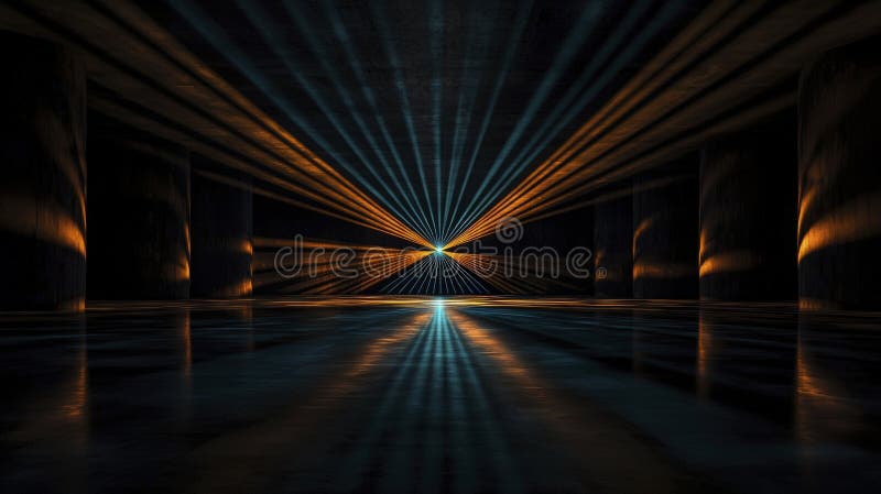 Dynamic Light Show Event Urban Nightscape Visual Art Futuristic Setting ...