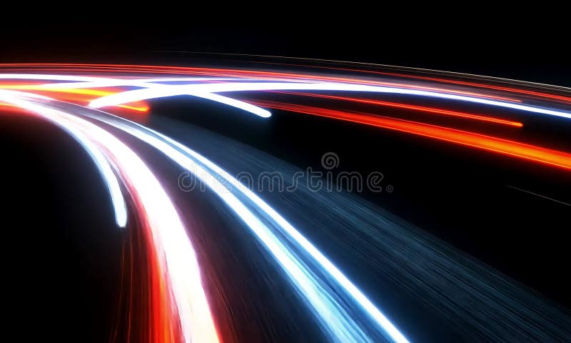 Dynamic Light Streaks Forming Curved Paths Stock Footage - Video of ...