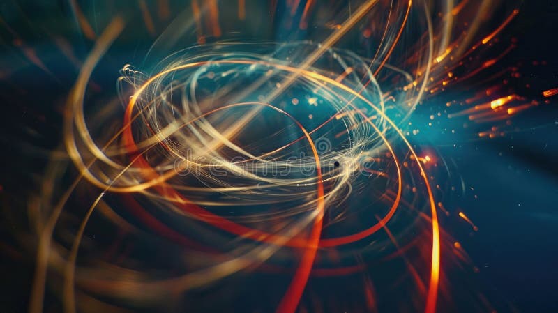 Dynamic Light Streaks in Motion Abstract Futuristic Background with ...