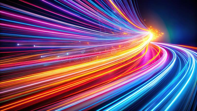 Dynamic Light Streaks on a White Background Abstract Design Element for ...