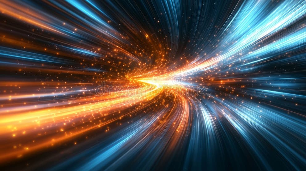 Dynamic Light Streams Conveying Speed and Motion Energy Effects Stock ...