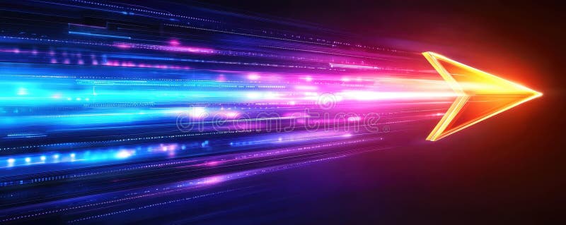 Dynamic Light Trails Abstract Arrow Motion Digital Art Vibrant ...