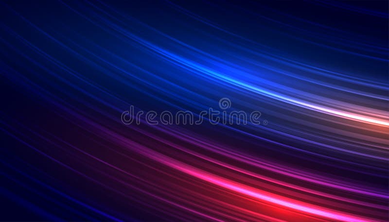 Dynamic Light Trails Banner with Speed Effects Stock Vector ...