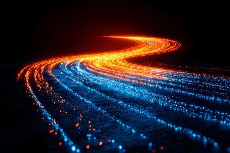 Orange Light Trails Curve Stock Illustrations – 1,517 Orange Light ...