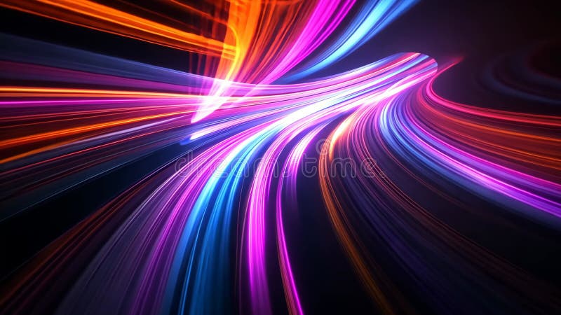 Dynamic Light Trails Create Vibrant Patterns in an Abstract Setting at ...