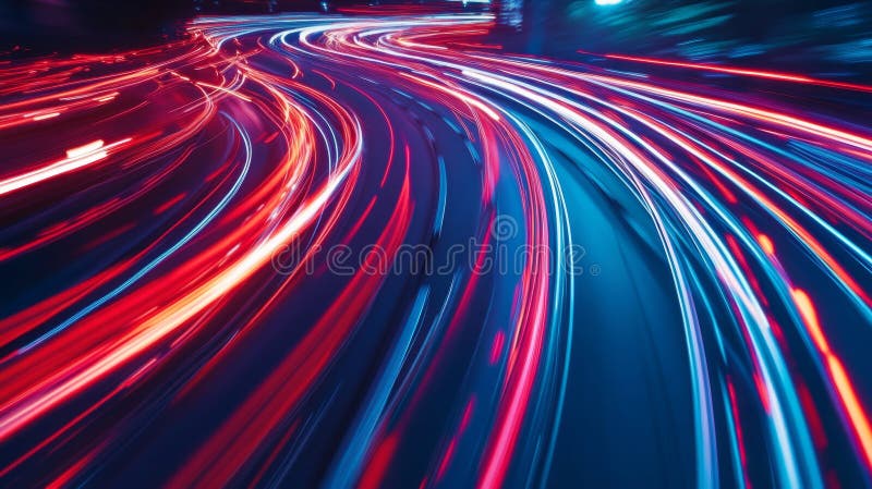 Dynamic Light Trails Forming Organic Patterns in Motion Stock ...