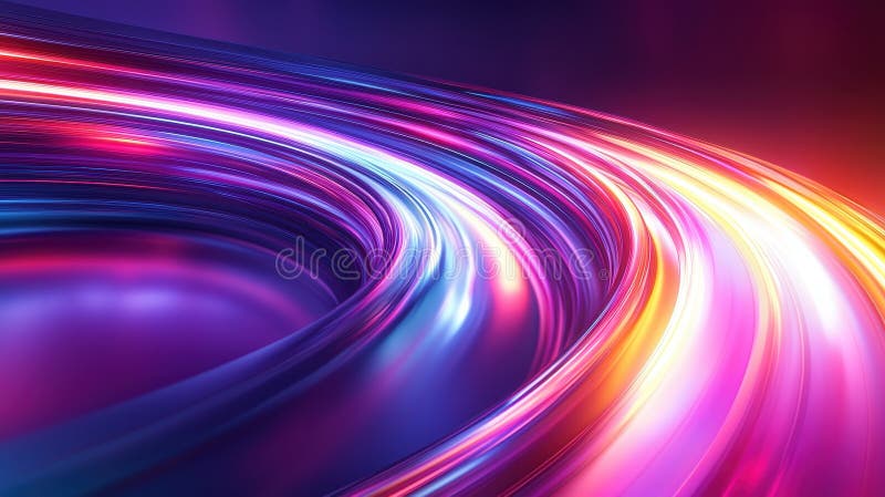 Dynamic Light Trails in Urban Nightscape Abstract Art Vibrant Colors ...