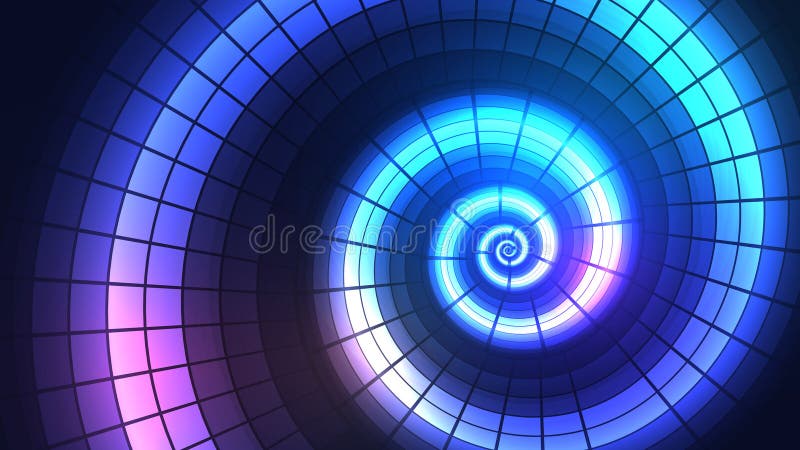 Dynamic Light Tunnel, Abstract Grid Pattern Stock Vector - Illustration ...