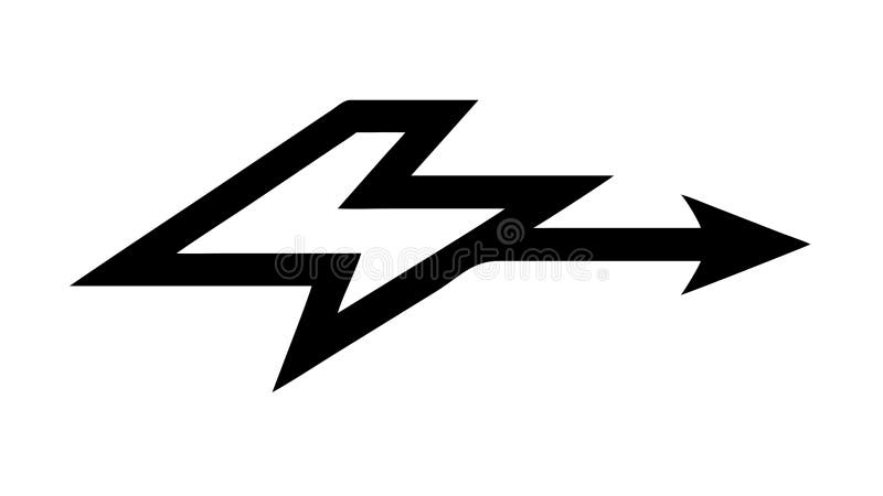 Dynamic Lightning Bolt Energy Icon for Power and Speed, Vector Design ...