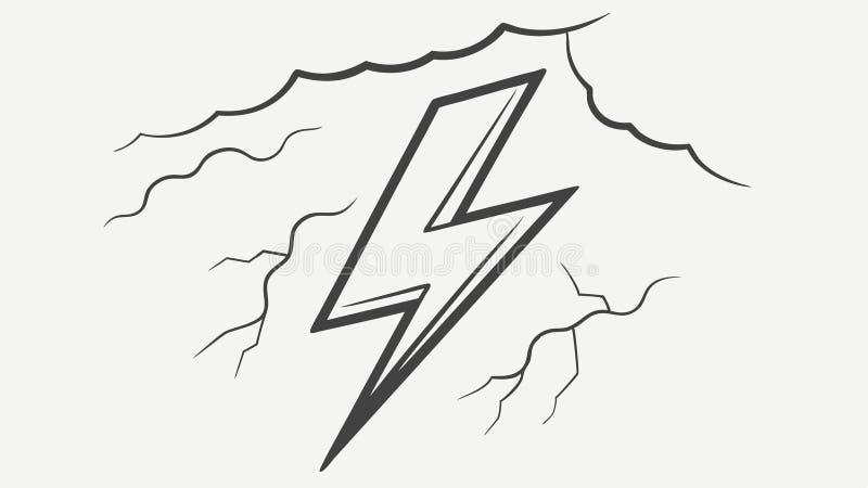 Dynamic Lightning Bolt Energy Symbol, Vector Design Generative AI Stock ...