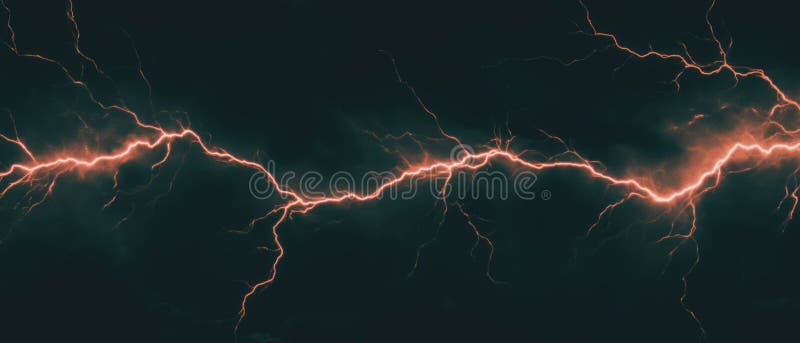 Dynamic Lightning Flashes Create Energetic Bursts Against a Black ...