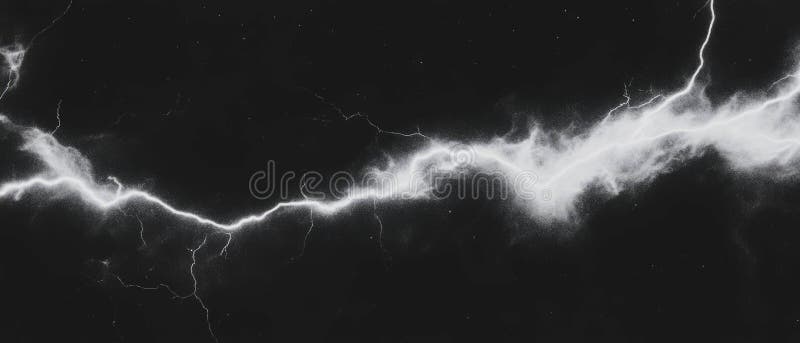 Dynamic Lightning Frame with Electric Interference and Grainy Texture ...