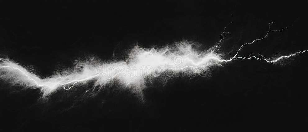 Dynamic Lightning Overlay Texture with Grainy Static Effect on Dark Background Stock ...