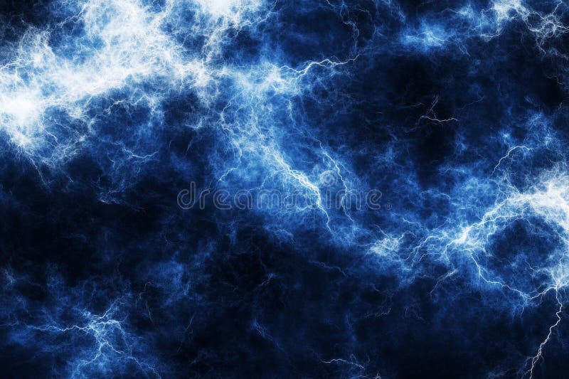 Dynamic Lightning Texture, Bright Blue and White Bolts Streaking Across ...