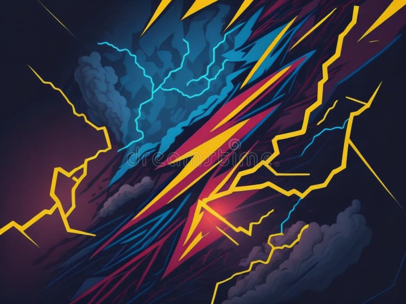 Dynamic Lightning Vibrant Colors and Intense Motion in an Atmospheric ...