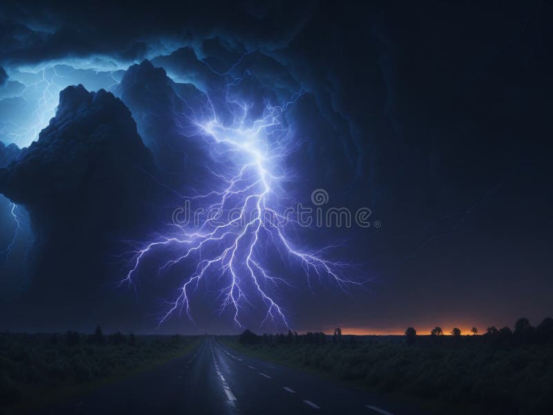 Dynamic Lightning Vibrant Colors and Intense Motion in an Atmospheric ...