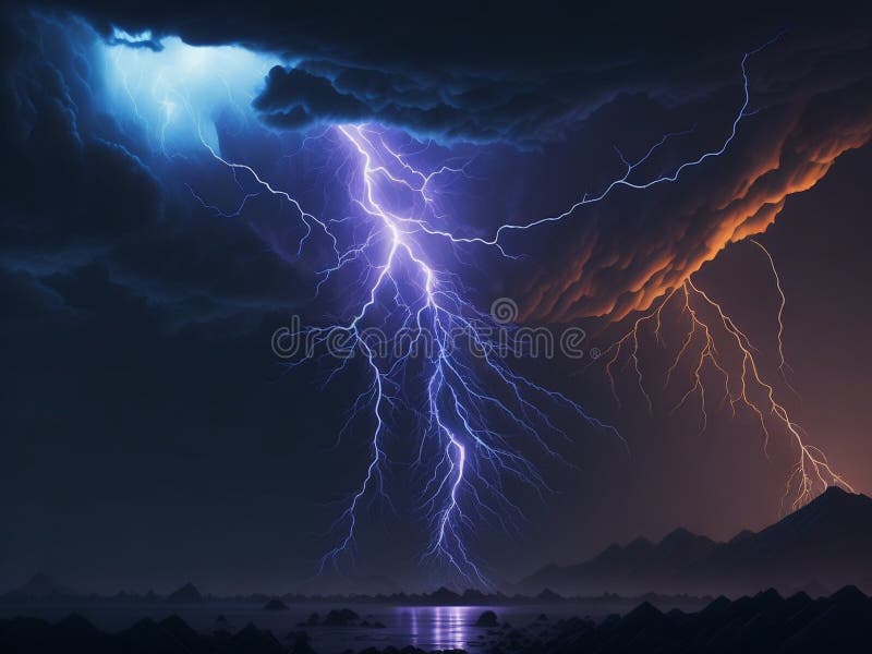 Dynamic Lightning Vibrant Colors and Intense Motion in an Atmospheric ...