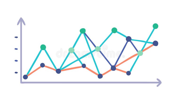 Dynamic Line Graph Fluctuations Data, Vector Design Generative AI Stock ...