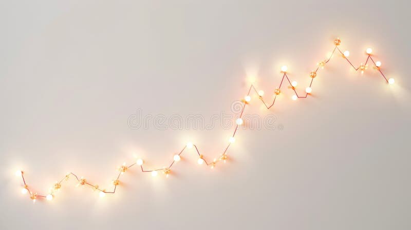 Dynamic Line Graph with Glowing Points in Abstract Style Stock Image ...