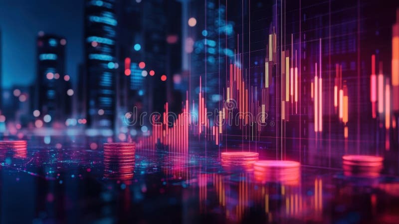 Dynamic Line Graphs Rise and Fall in Sync with Radiant Coins Creating a ...