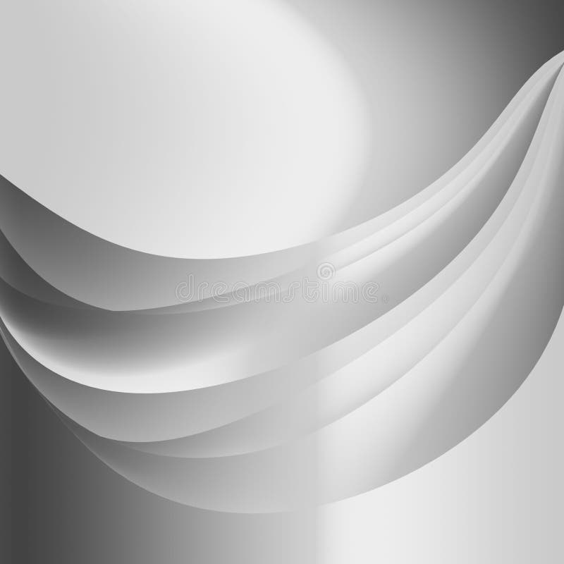 Gray Background. Gradient Curved Lines. Stock Illustration ...