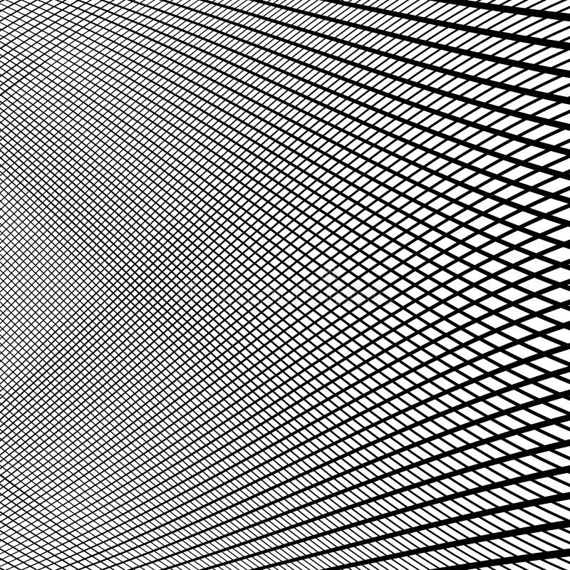 Dynamic Lines Grid. Monochrome Geometric Pattern, Abstract Texture ...