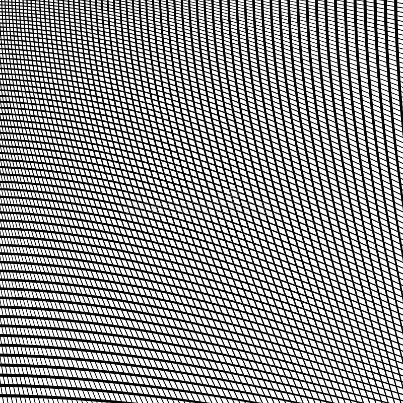 Dynamic Lines Grid. Monochrome Geometric Pattern, Abstract Texture ...