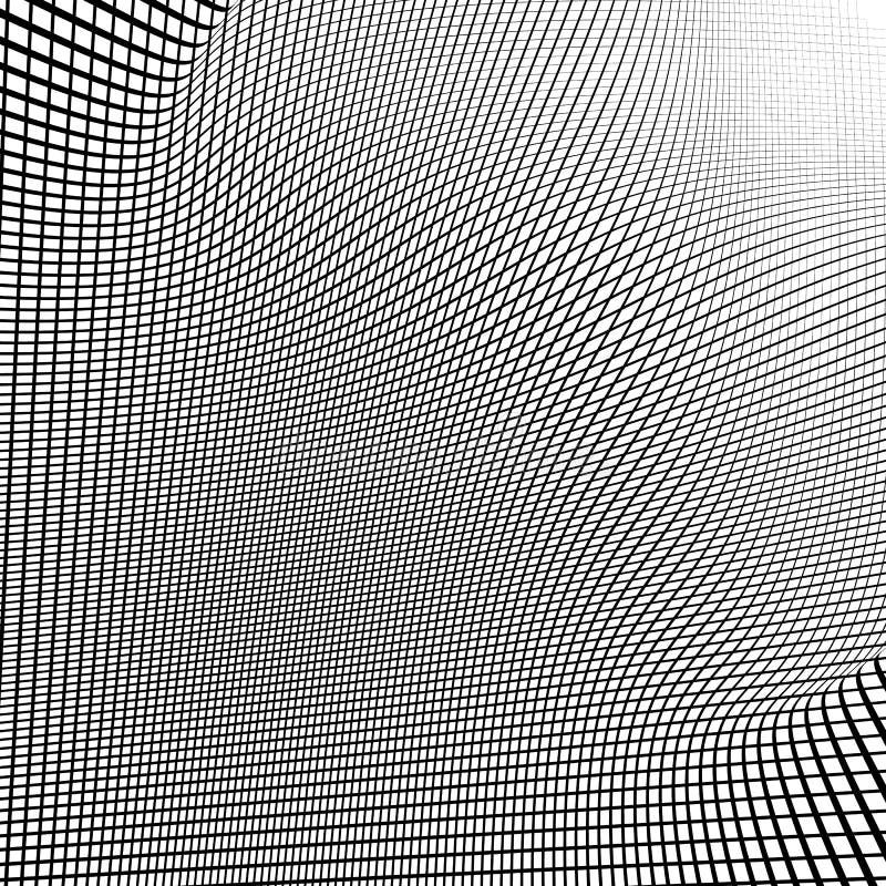 Dynamic Lines Grid. Monochrome Geometric Pattern, Abstract Texture ...