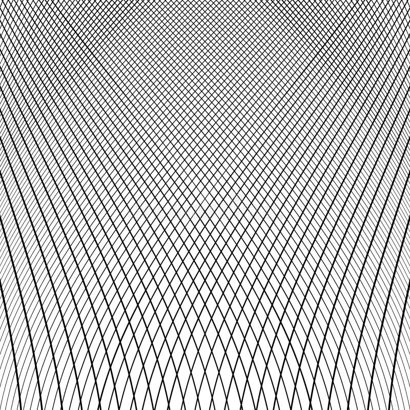 Dynamic Lines Grid. Monochrome Geometric Pattern, Abstract Texture ...