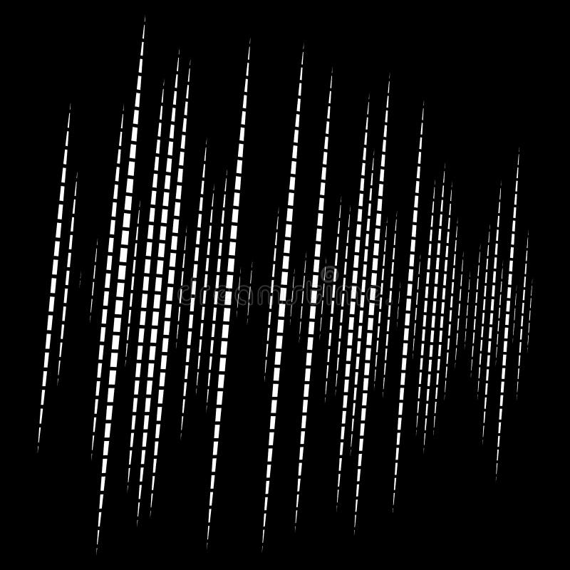 Dynamic Lines Pattern. Stripes Half-tone Element. Dashed, Segments ...