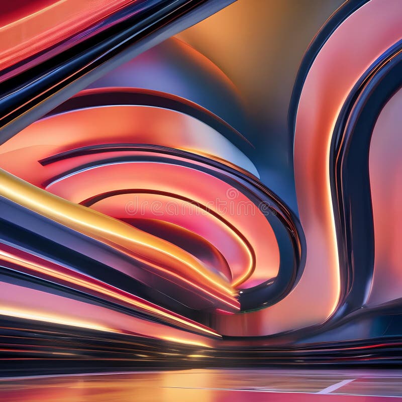 Dynamic Lines and Shapes Converging into a Central Focal Point with ...