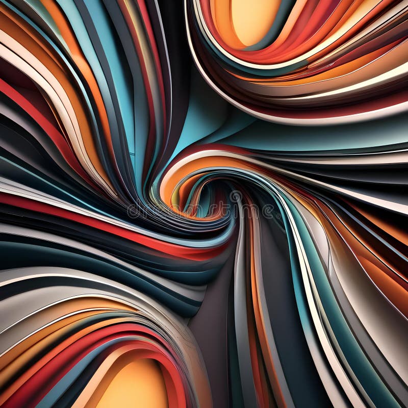 Dynamic Lines and Shapes Converging and Diverging, Creating a Sense of ...