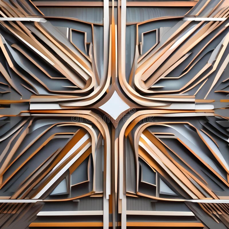 Dynamic Lines and Shapes Converging and Diverging, Creating a Sense of ...