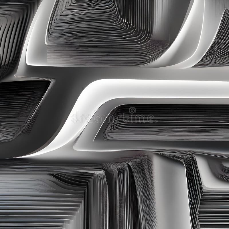 Dynamic Lines and Shapes Converging and Diverging, Creating a Sense of ...