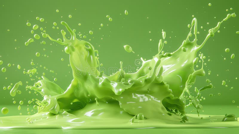 Dynamic Liquid Animation Loop on Green Screen Stock Illustration ...