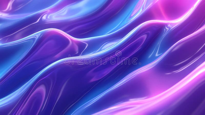Dynamic Liquid Gradient Waves in Neon Purple and Cyan, Seamlessly ...