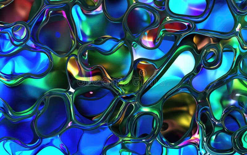 Dynamic Liquid Motion in Translucent Glass, Futuristic 3D Render ...