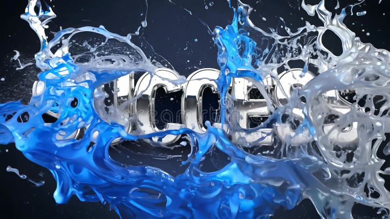 Dynamic Liquid Splash Reveal of Metallic Success Text Animation Stock ...
