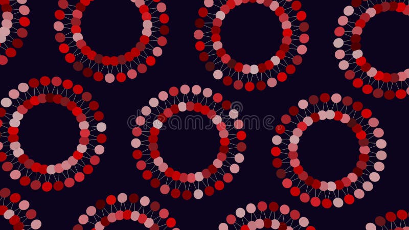 Dynamic and Lively Pattern of Red and White Circles in Floating Array ...