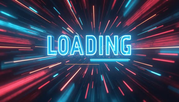 Dynamic Loading Screen with Vibrant Light Streaks Stock Photo - Image ...