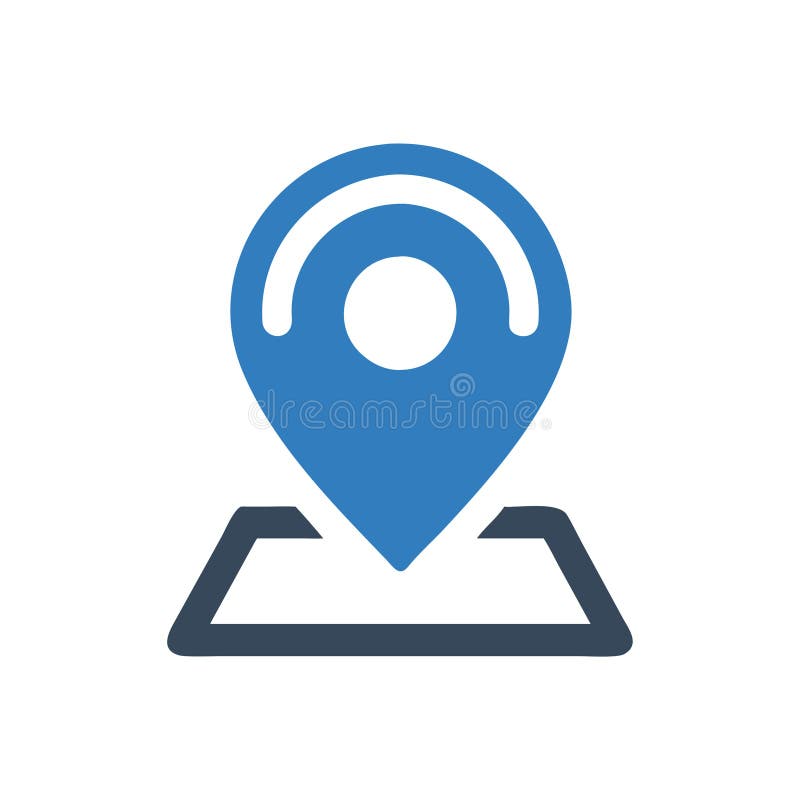 Dynamic Location Symbol Illustration Stock Illustration - Illustration ...